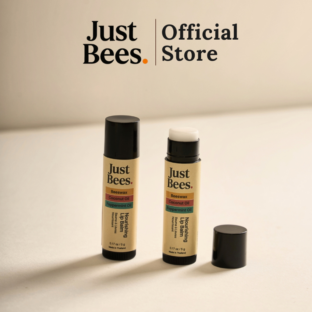 Just Bees Peppermint Lip Balm Duo – Natural Moisturizing Care | ลิป ...