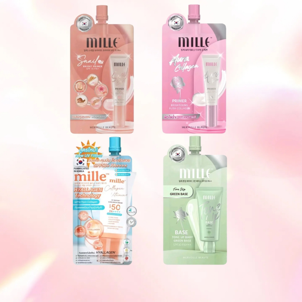 [ซอง] มิลเล่ โทนอัพ เบส/ บีบี ครีม/ ฟาวเดชั่น/ ไพรเมอร์ MILLE Tone up ...