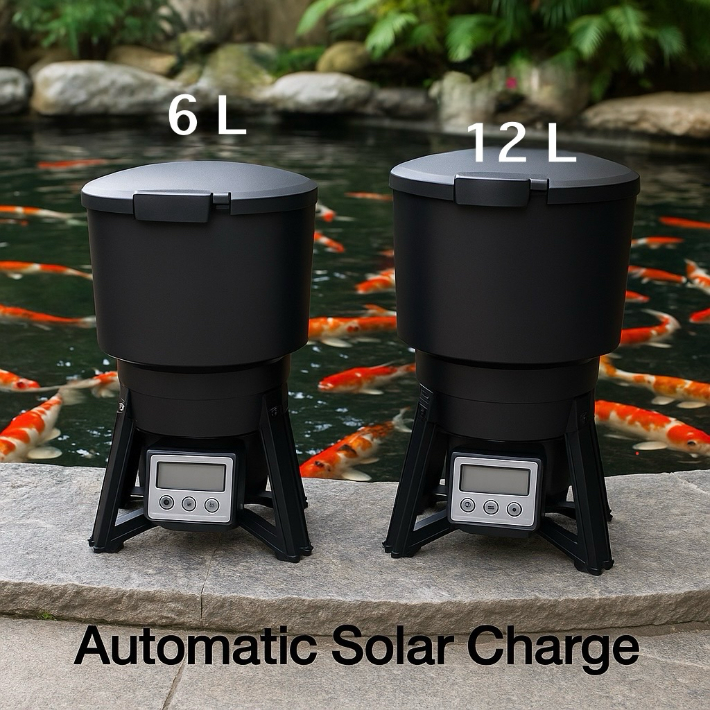 เครื่องให้อาหารปลา Automatic Koi Feeder ขนาดจุ 6- 12 ลิตร 2 ขนาดรวามจุ ...