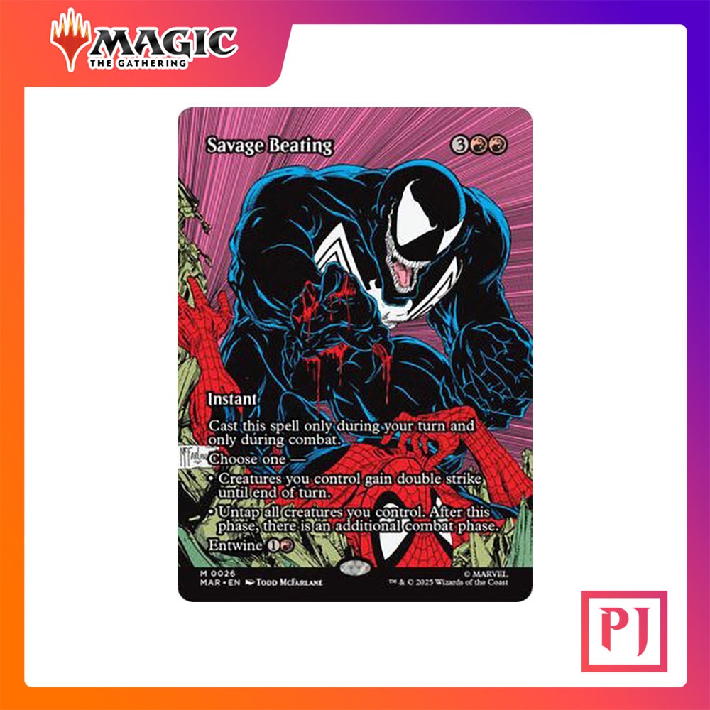 [MTG] Savage Beating (Borderless) [MAR] [RED] [MYTHIC] [NORMAL] [ENG ...