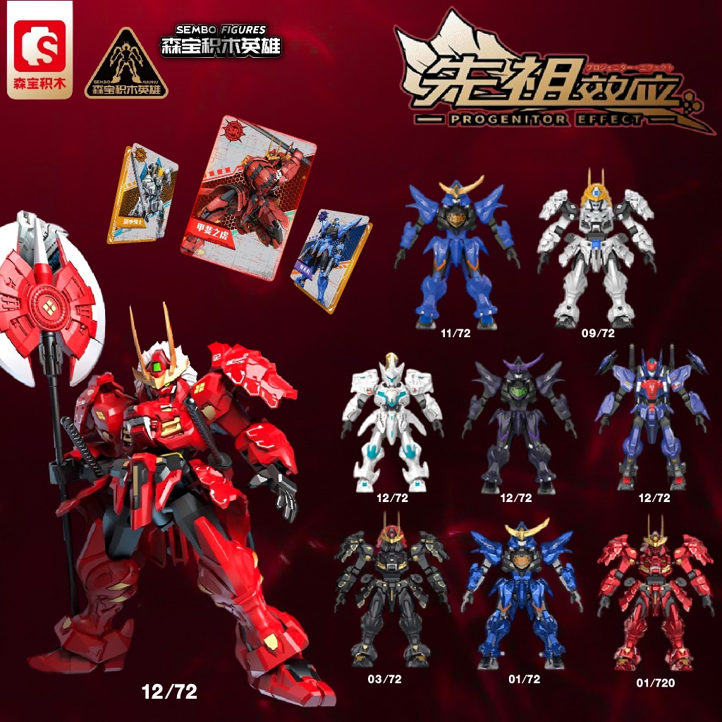 กล่องจุ่ม Moshow x Sembo Block Progenitor Effect Blind Box ตัวต่อหุ่น ...