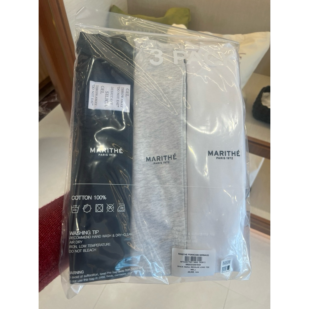 พร้อมส่งไซส์ L [MARITHE] MARITHE 3PACK SMALL REGULAR LOGO TEE mix เสื้อยืดมาริเต้สุดคุ้ม 3 ตัว 3 ...