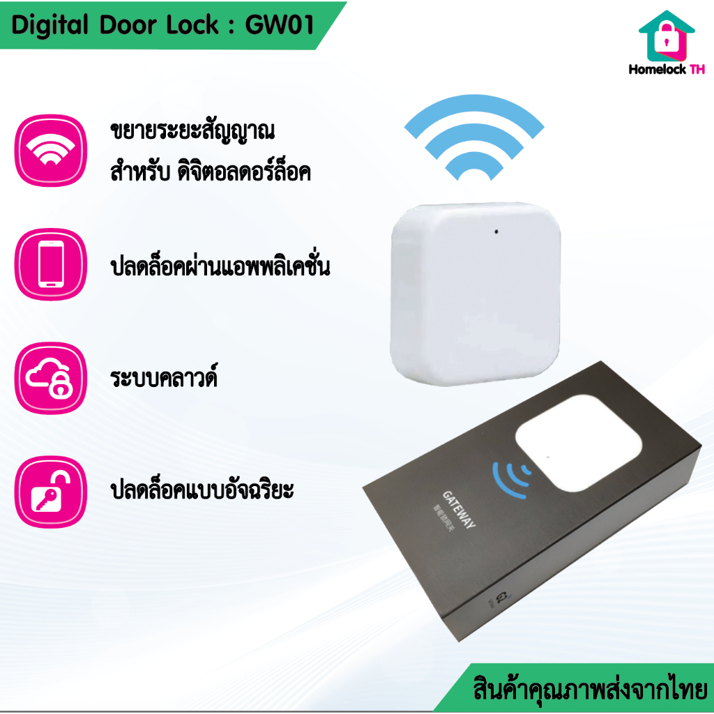 G2 Gateway สำหรับเชื่อมต่อ Digital Door Lock เข้ากับ Router เพื่อการปลด ...