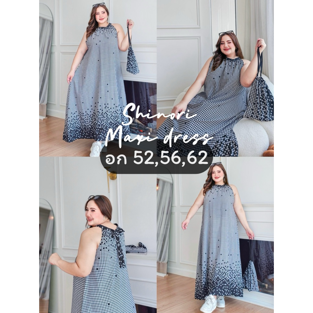 shinori maxidress|อก52,56,62|เดรสbigsizeตัวใหญ่ พร้อมส่ง | Shopee Thailand