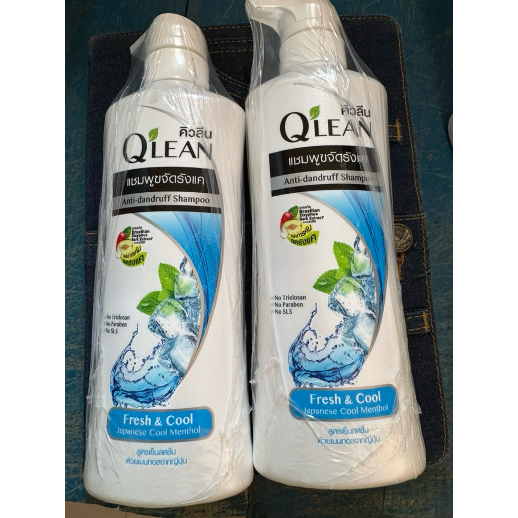 [1 ฟรี 1 ขวด]Q'lean คิวลีน แชมพู ขจัดรังแค สูตรเย็น สดชื่น Fresh & Cool ...