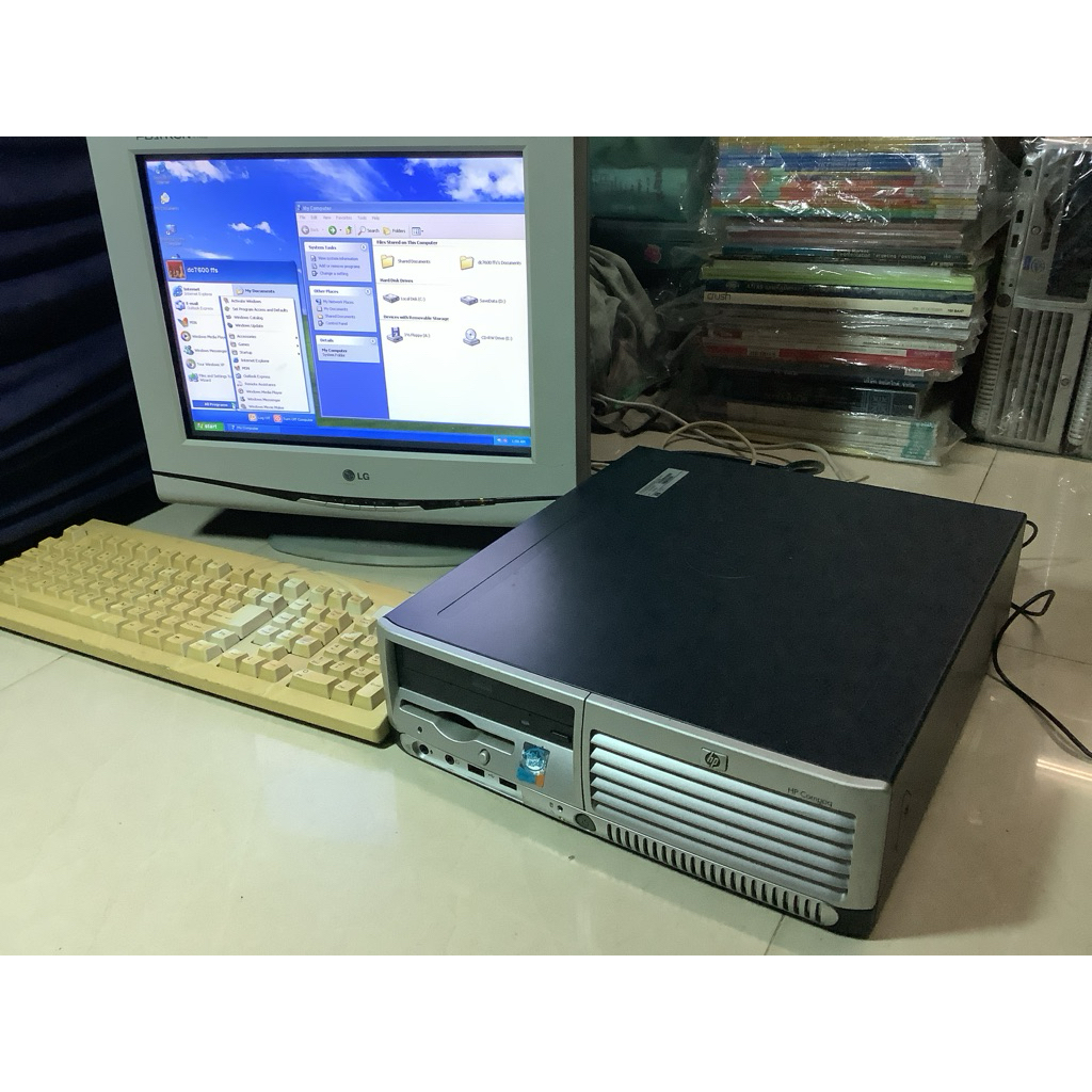 มือ2 ชุดคอมพิวเตอร์รุ่นเก่า-HP Compaq dc7600 Small Form Factor+จอLCD HP ...