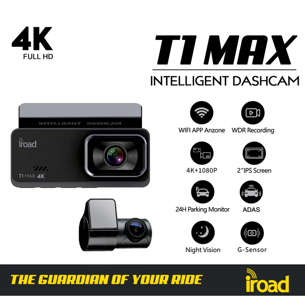 Iroad T1 MAX Intelligent Dashcam เลนส์กล้อง SONY กล้องติดรถยนต์อัจฉริยะ ...