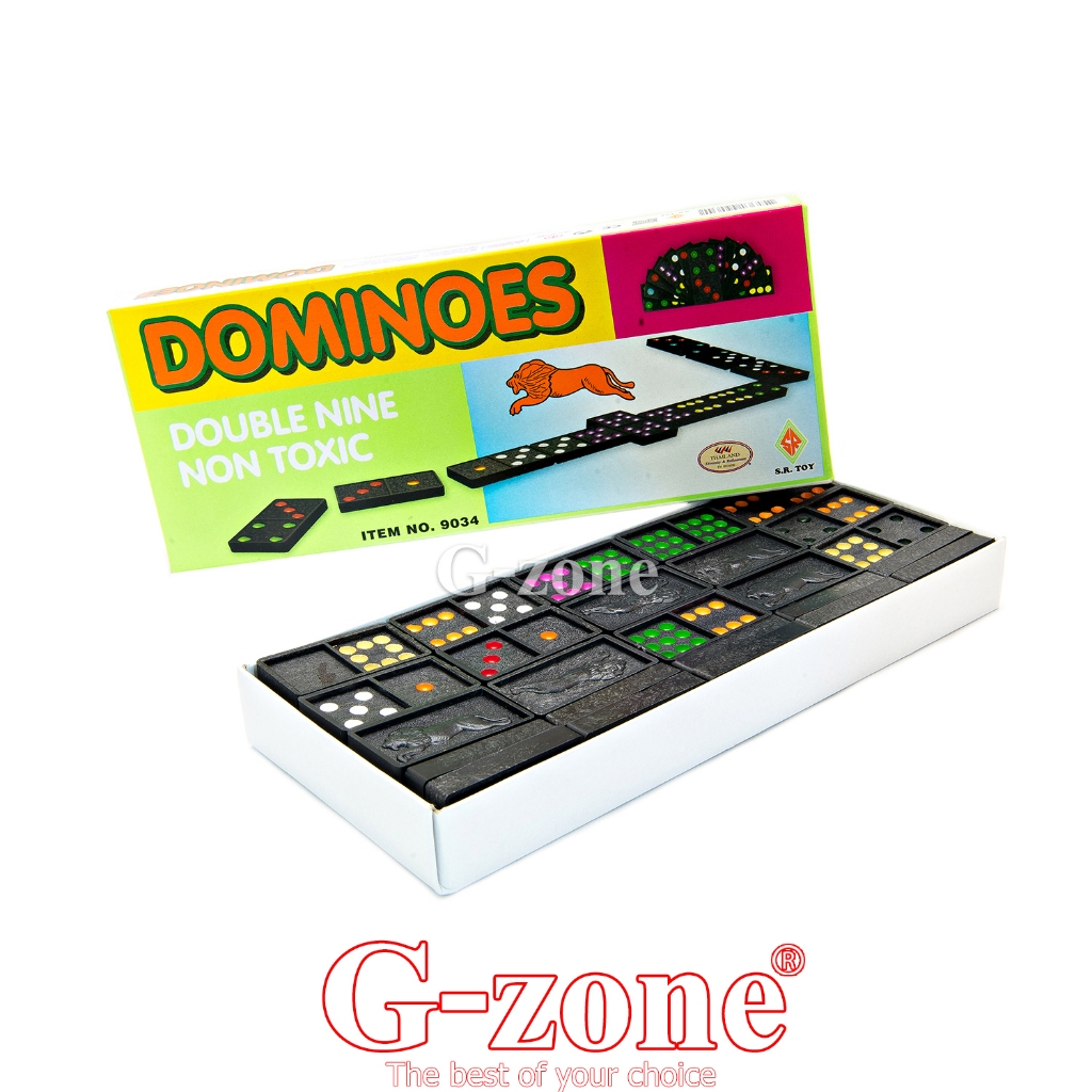 [ของเล่นเกม] เกมโดมิโน่ Dominoes Double Nine รหัส 9034 | Shopee Thailand