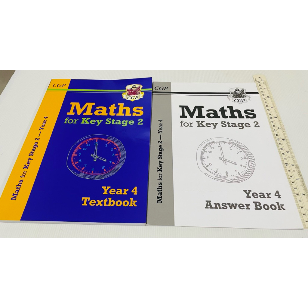 สภาพดี หนังสือ KS2 Maths Year 4 Textbook Cgp Year 4 Maths 2 เล่ม 480 ...
