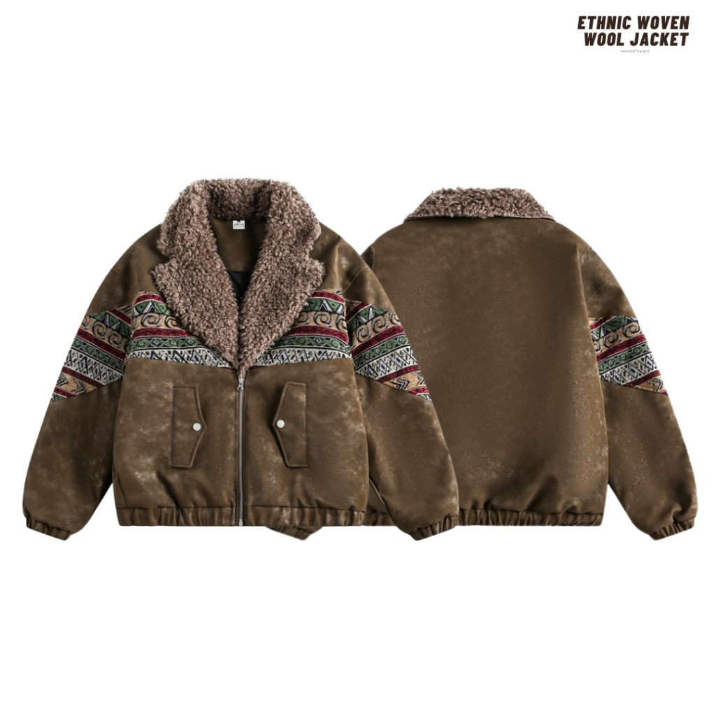 Jeera168 I Ethnic Woven Wool Jacket (พรีออเดอร์) | Shopee Thailand