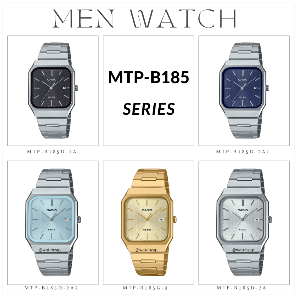 CASIO นาฬิกาข้อมือ รุ่น MTP-B185D ดีไซน์คลาสสิก ของแท้ ประกัน1ปี MTP ...