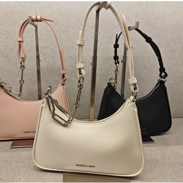 CHARLES＆KEITH ตัวแทนจัดซื้อของแท้เคาน์เตอร์CK2-20271604ถุงใต้วงแขน ...