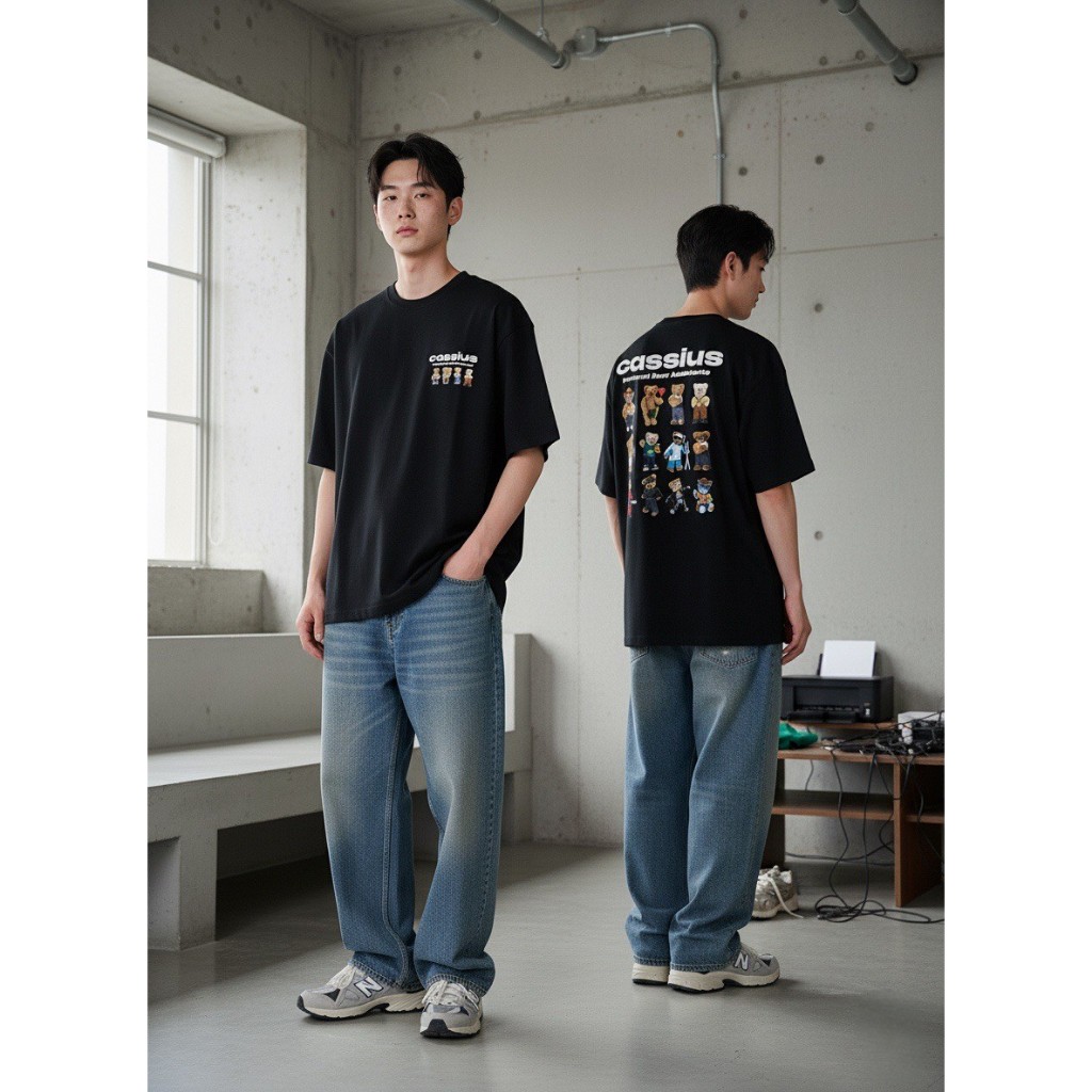 CASSIUS PREMIUM COTTON 100% OVERSIZE สกรีนลาย พรีเมี่ยม & DNA แมว ...