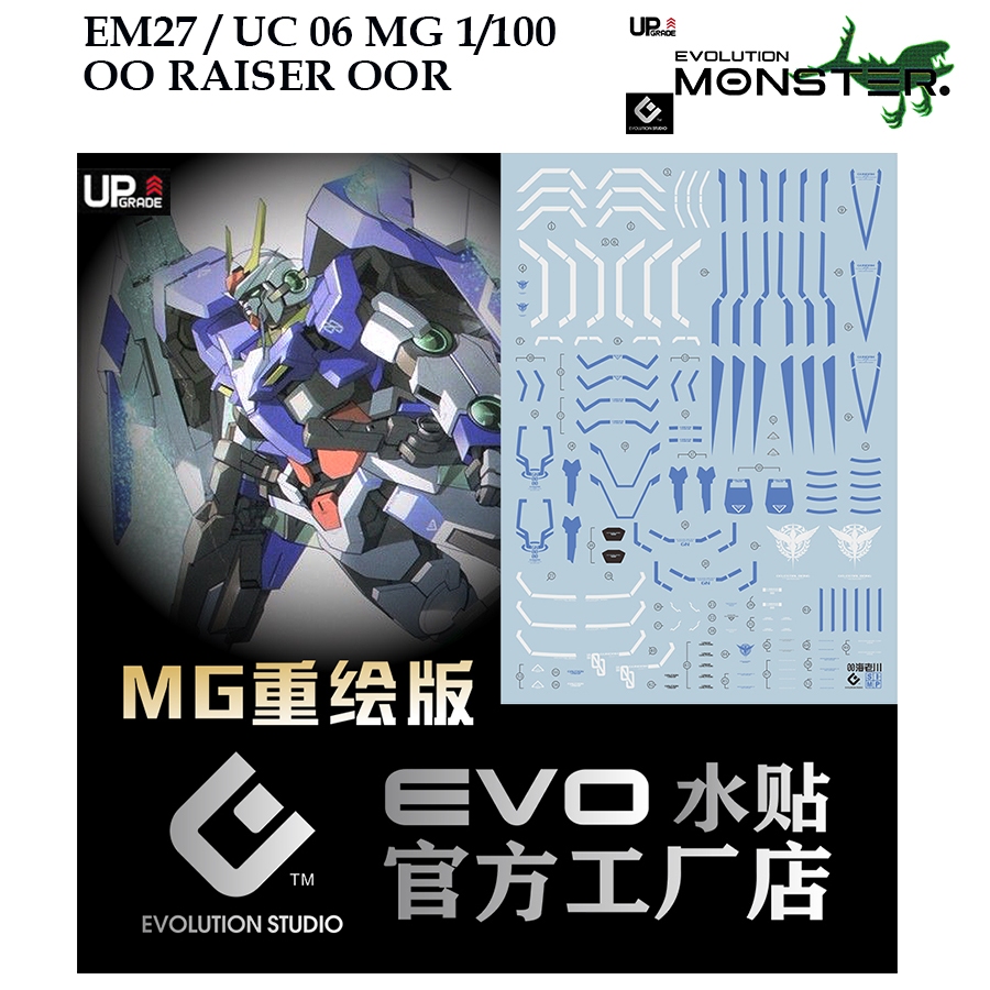 [EVO] EM27/CU06/MG37 MG 1/100 OO RAISER OOR GUNDAM WATER SLIDE DECAL ...