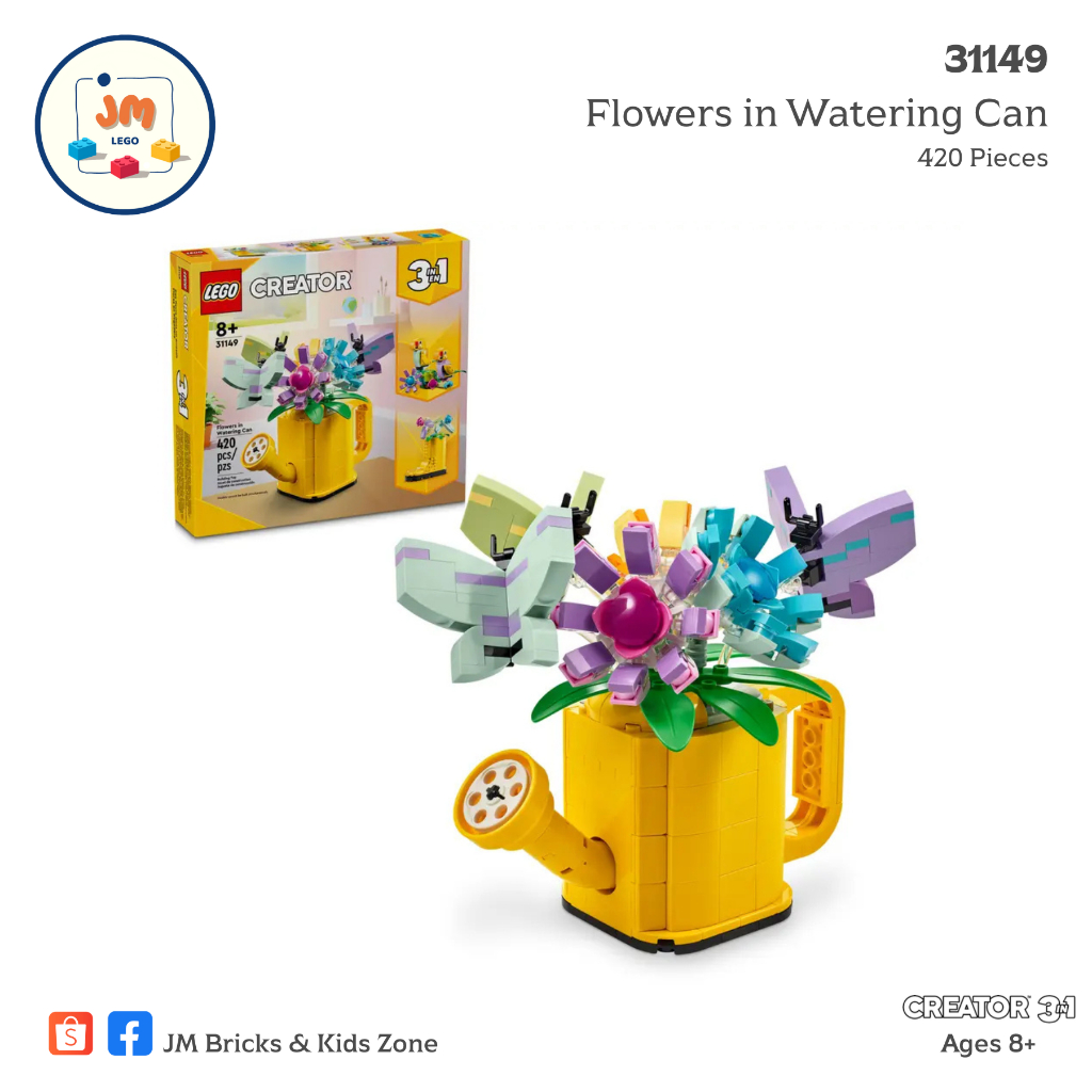 LEGO Creator 3-in-1 31149 Flowers in Watering Can (420 Pieces) สำหรับ ...