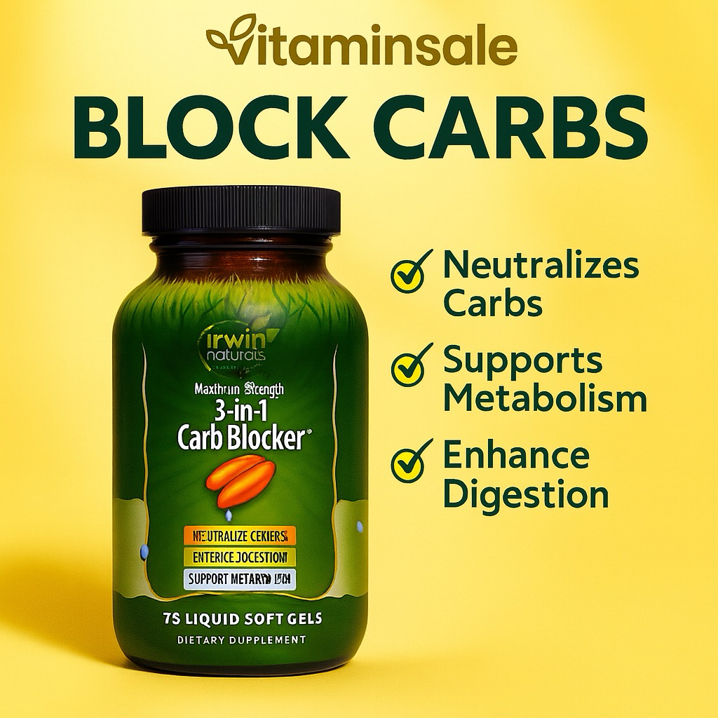 Irwin Naturals Carb Blocker 3-in-1 75 เม็ด สูตรสมุนไพรช่วยจัดการ ...