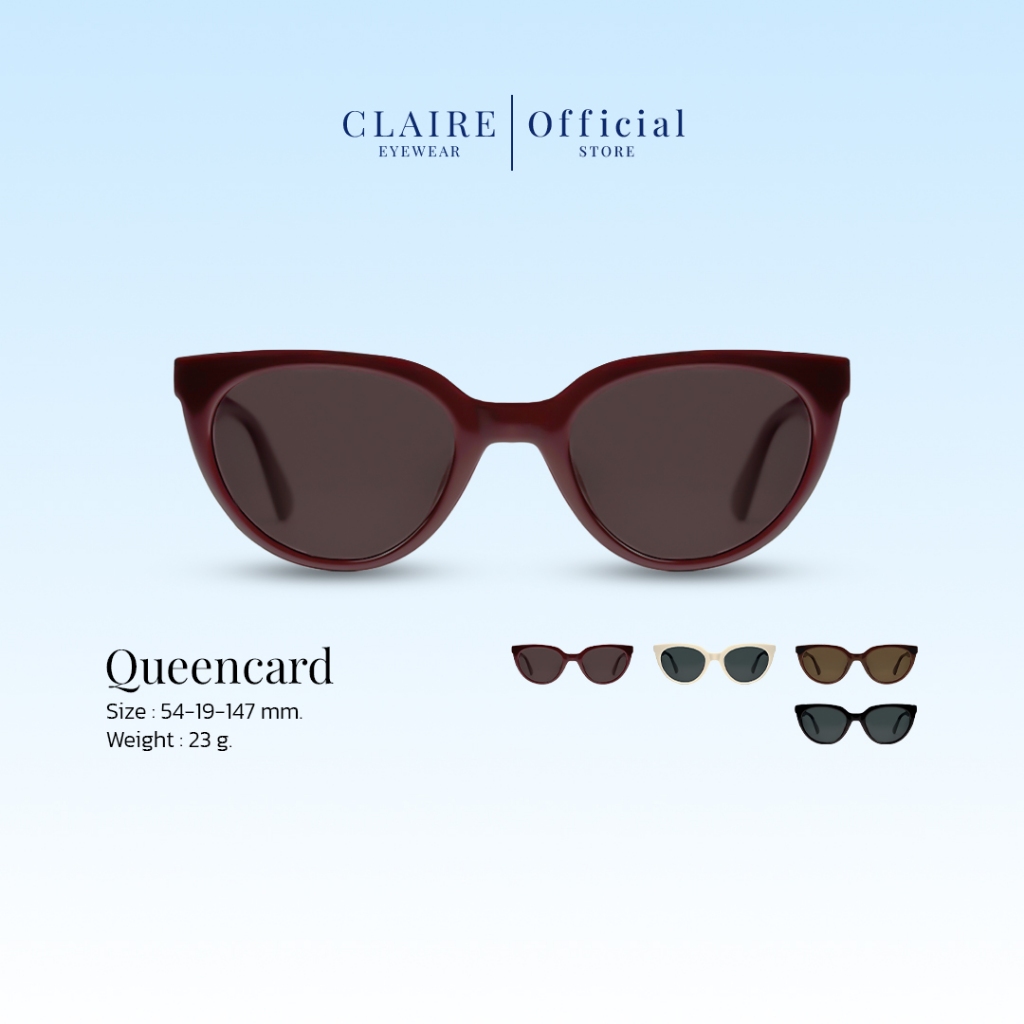 CLAIRE : (QU) แว่นกันแดดขานิ่ม รุ่น Queencard (ควีน คาร์ด) แว่นกันแดด ...
