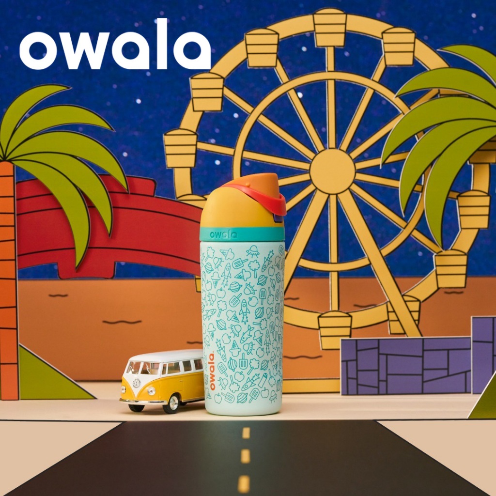 Owala Freesip kid's 16oz กระบอกน้ำสแตนเลส พร้อมหลอดในตัว | ปลอดภัย BPA ...