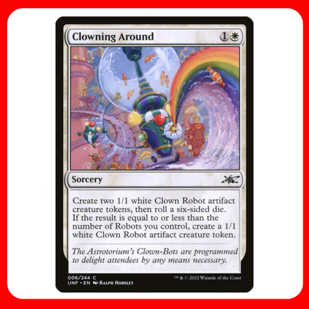 [MTG] Clowning Around [UNF] [WHITE] [COMMON] [NORMAL] [ENG] (การ์ดเมจิค ...