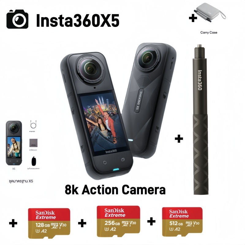 【New】Insta360 X5 8K Pocket 360 Action Camera (ประกันศูนย์) | Shopee ...