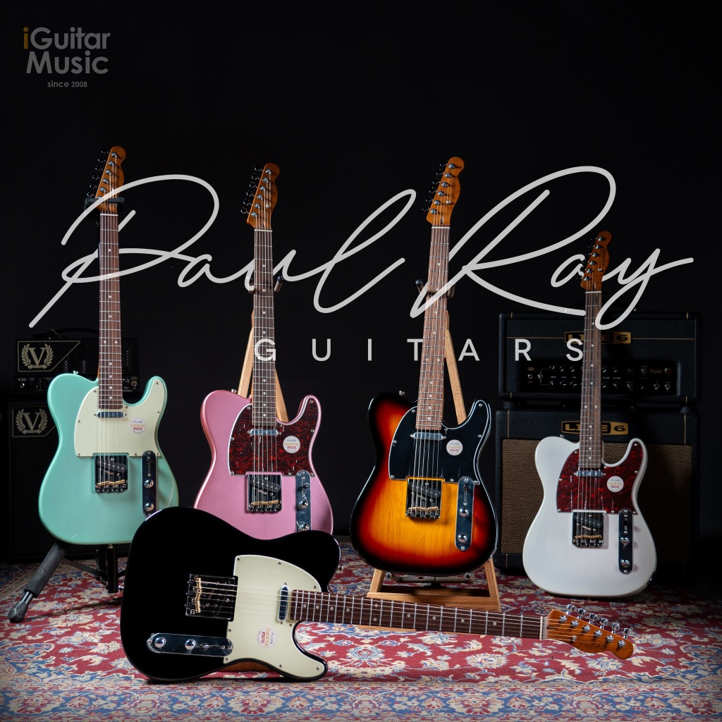 ลด 18%(ส่งฟรี)กีตาร์ไฟฟ้า Paul Ray Classic Plus T (Roasted Maple คอดำ ...