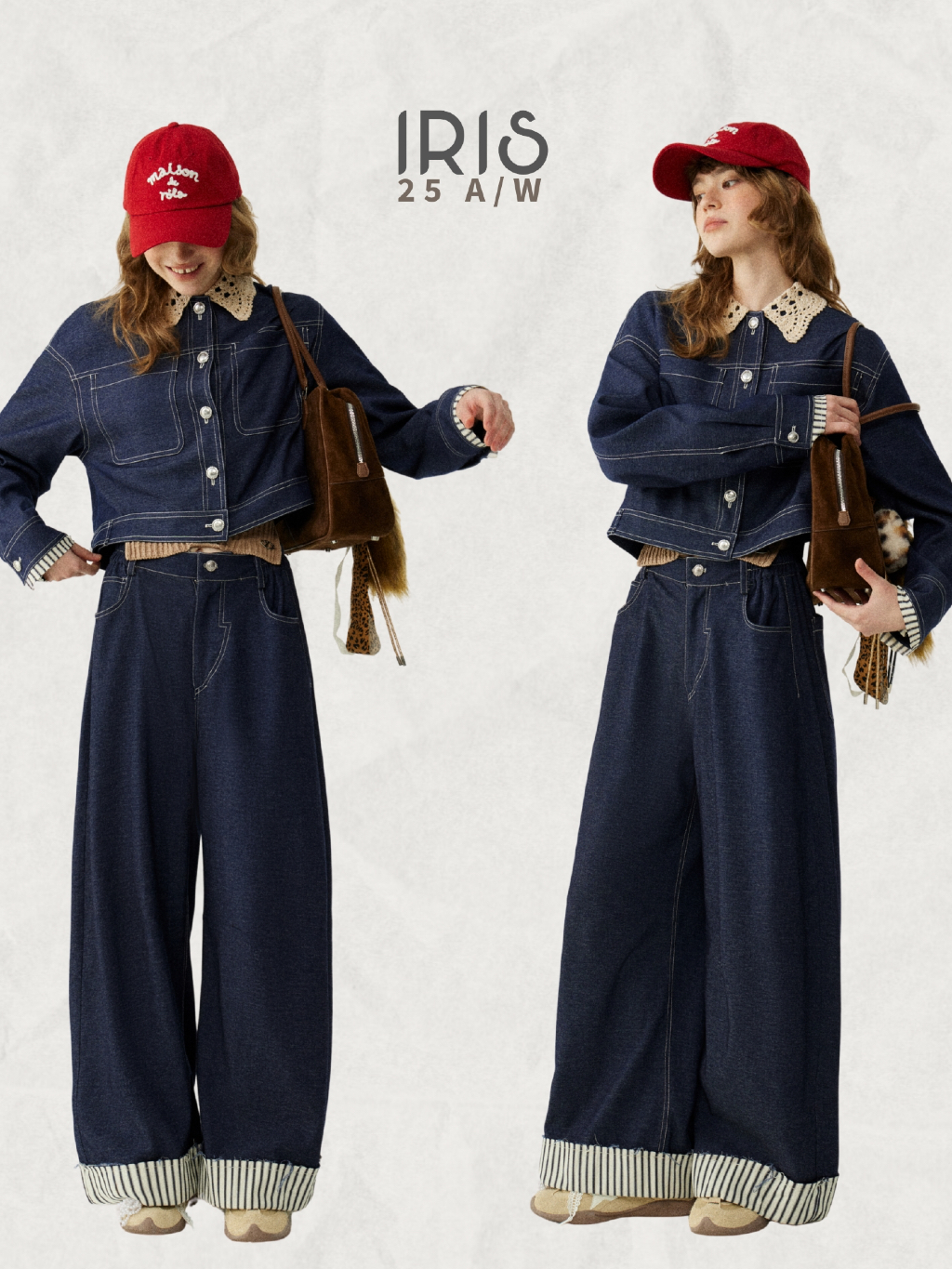 「สินค้าลิขสิทธิ์แท้」IRIS BOUTIQUE 25AW IJ7344 Loomy jacket-pants เสื้อ ...