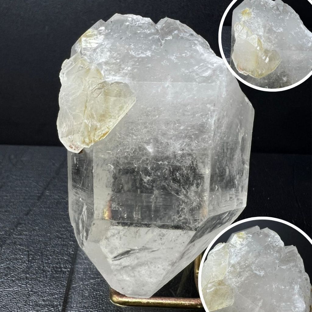 (262กรัม)ควอตซ์ใส 2 ปลาย มี Extra Terrestial Master Quartz ก้อนดิบจาก ...