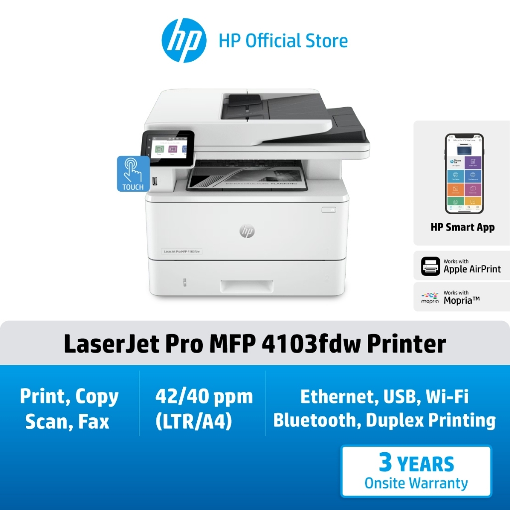 HP LaserJet Pro MFP 4103fdw/4103fdn Printer | Shopee Thailand