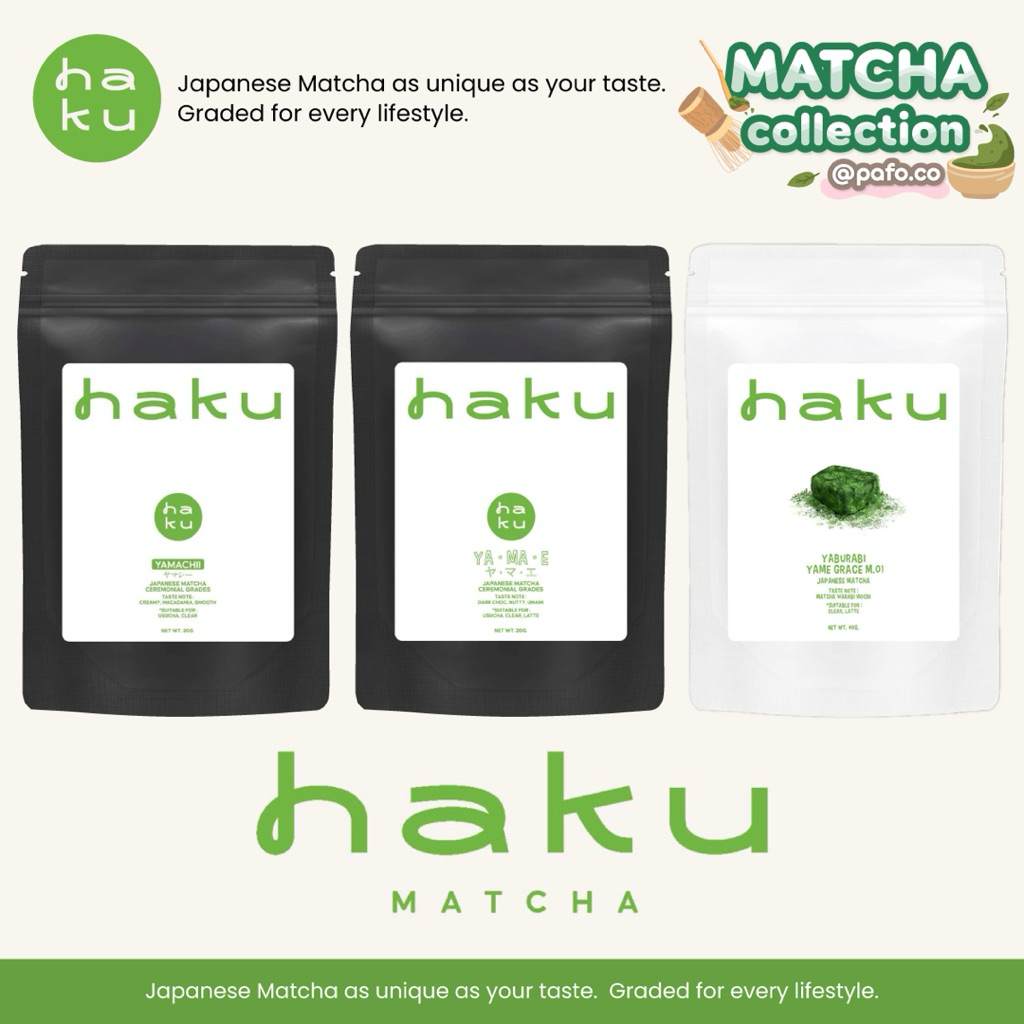 ของแท้พร้อมส่ง! HAKU MATCHA (ฮาคุมัทฉะ) ผงชาเขียวมัทฉะจากญี่ปุ่น ...