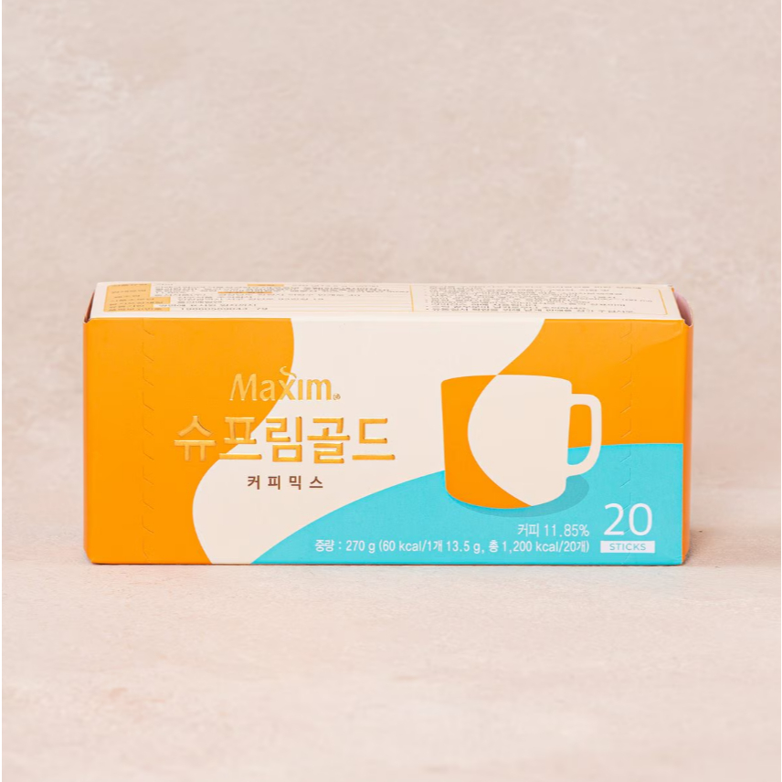 แม็กซิม ซูพรีม โกลด์ คอฟฟี่ มิกซ์ (กาแฟซองเกาหลีสำเร็จรูป) MAXIM SUPREM ...