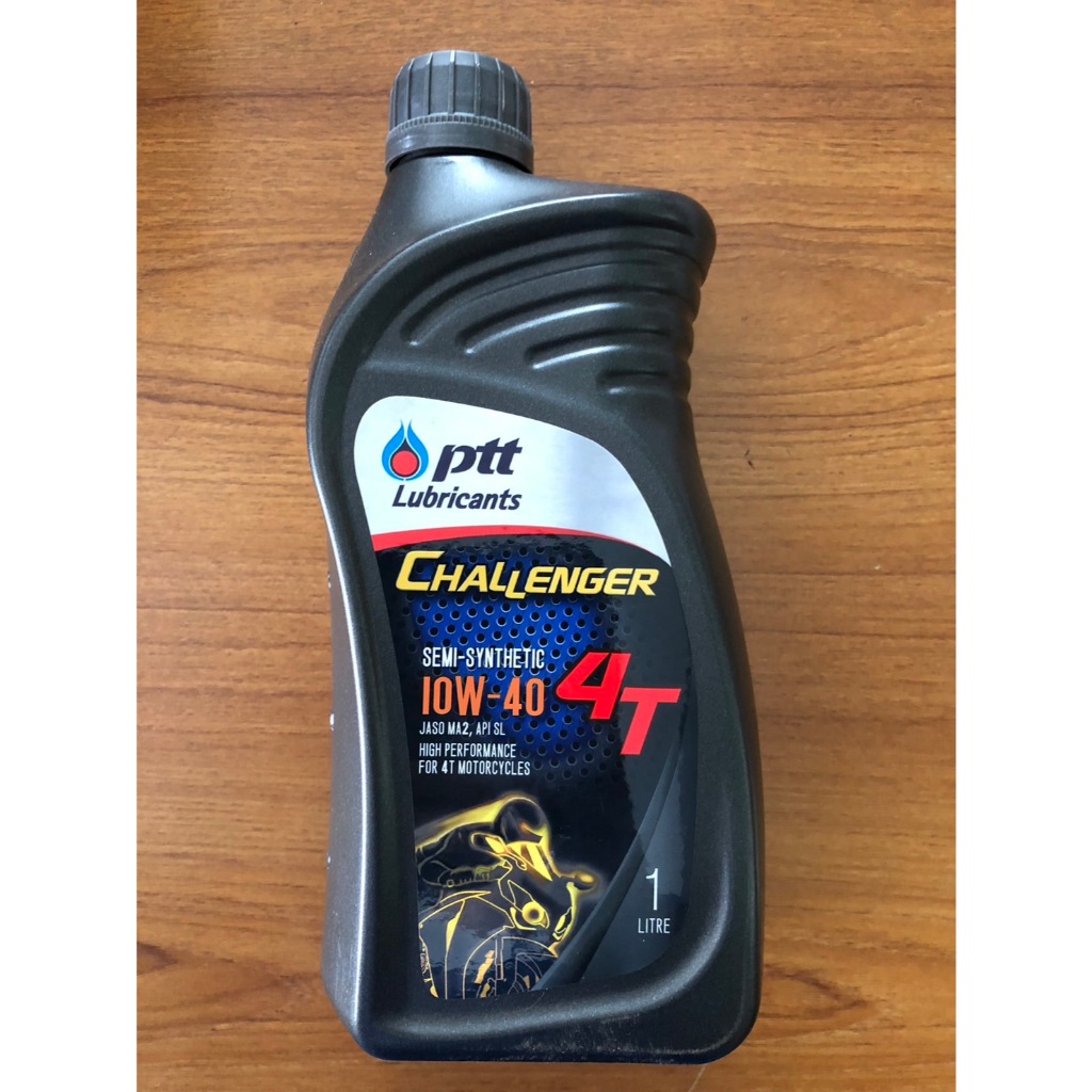 น้ำมันเครื่องมอเตอร์ไซค์ PTT Challenger 4T ชาเลนเจอร์ 4ที 10W-40 ขนาด 1 ...