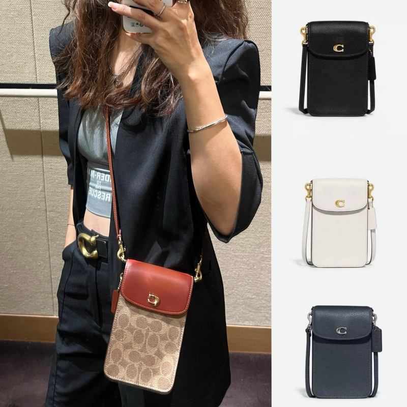 "ของแท้ 100%"COACH Mini Crossbody Bagกระเป๋าโทรศัพท์มือถือ Mini รุ่น ...