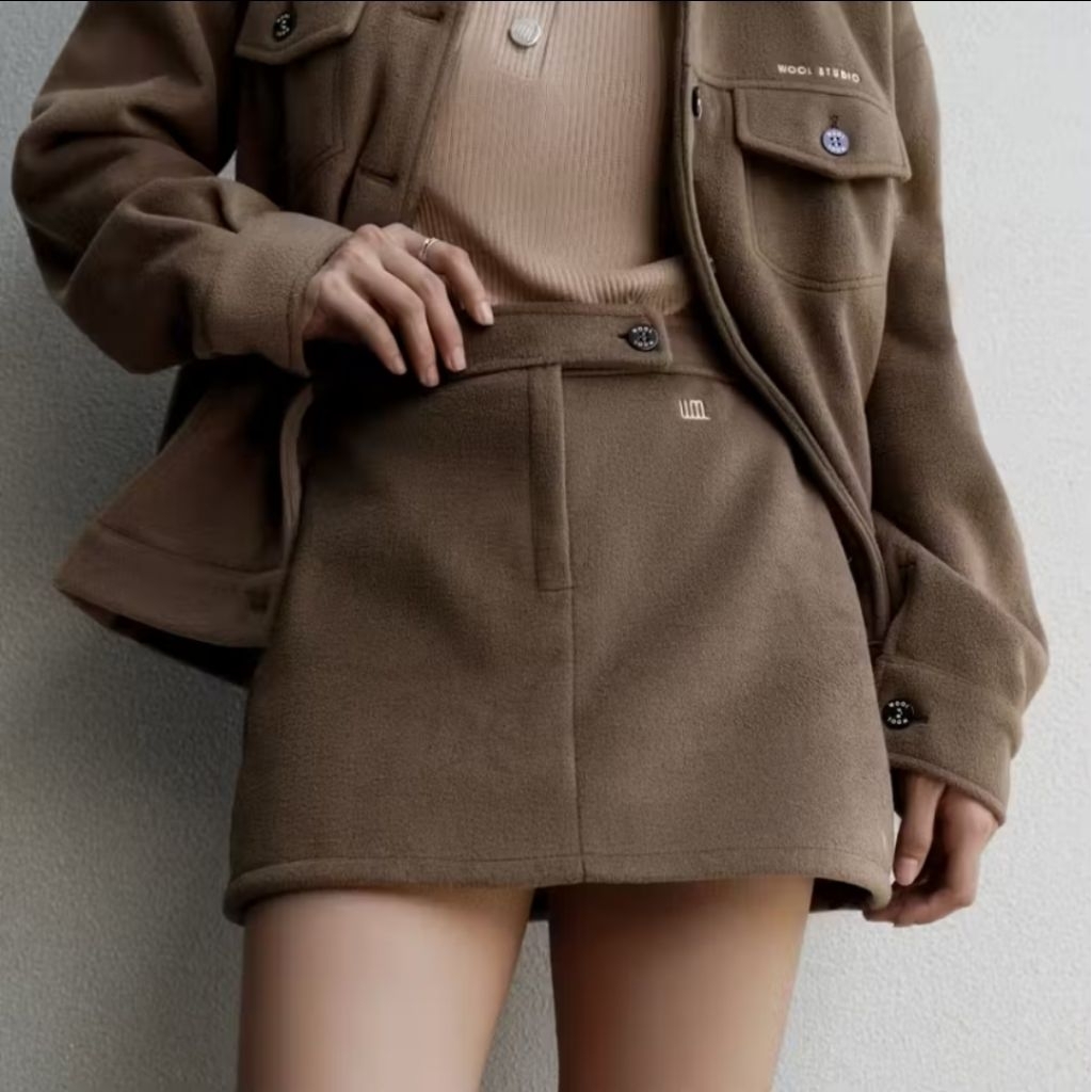 WACAY x WOOL - Austin Skirt สี Ashbrown ไซส์ S | Shopee Thailand