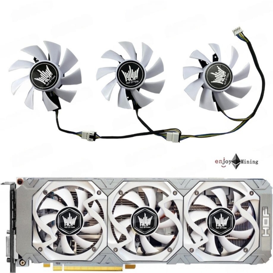 พัดลมการ์ดจอ GALAX GTX 750ti 960 HOF Hall of Fame Graphics Card Cooling ...