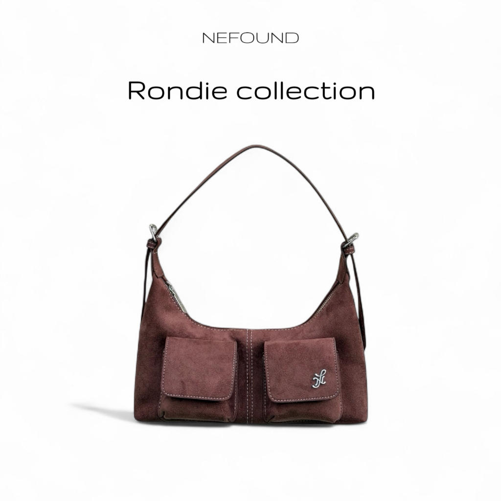 NF25024 NEFOUND กระเป๋าโฮโบ cargo รุ่น Rondie หนังกลับ Premium | Shopee ...
