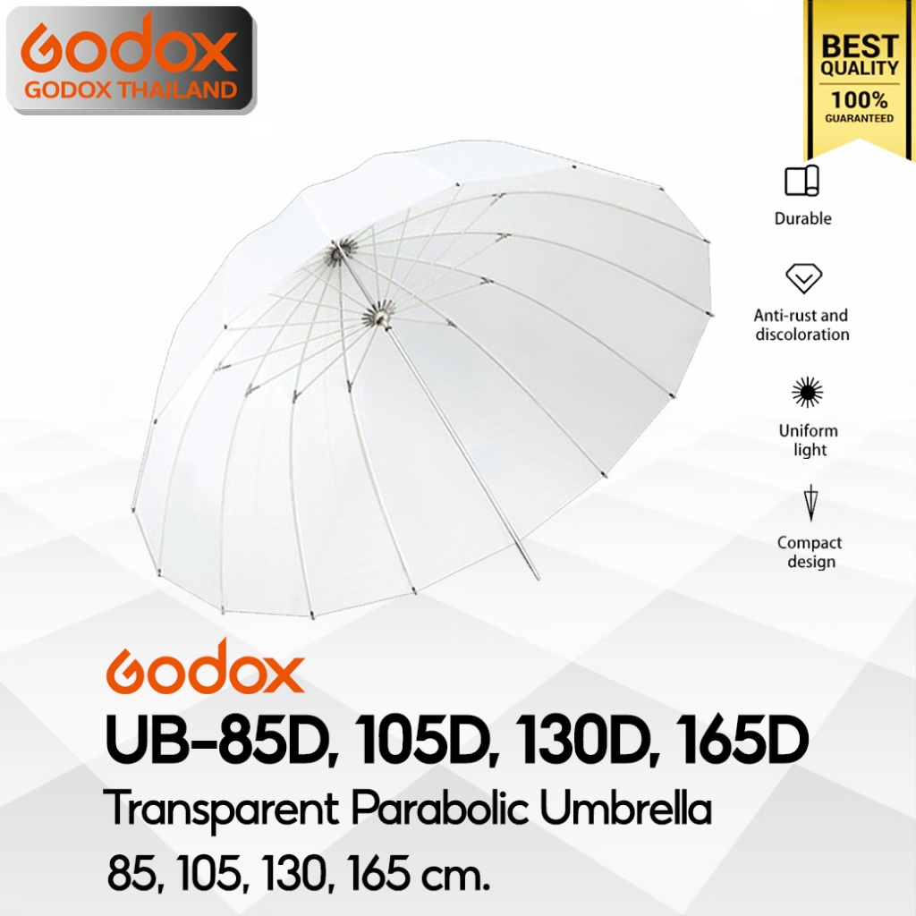 Godox Umbrella UB-85D, UB-105D, UB-130D, UB-165D Transparent Parabolic ...