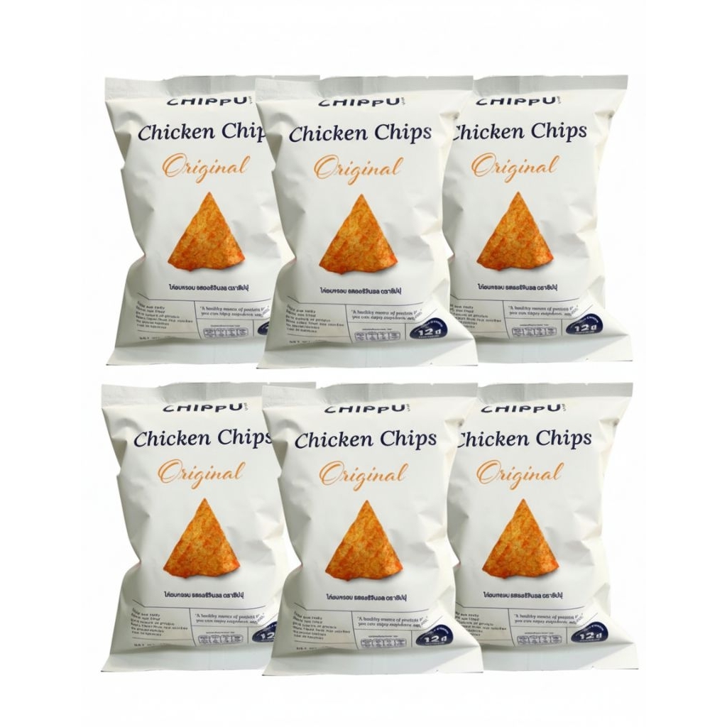 Chippu Chicken Chips ชิปปุ อกไก่อบกรอบ 25g x 6 ซอง | Shopee Thailand