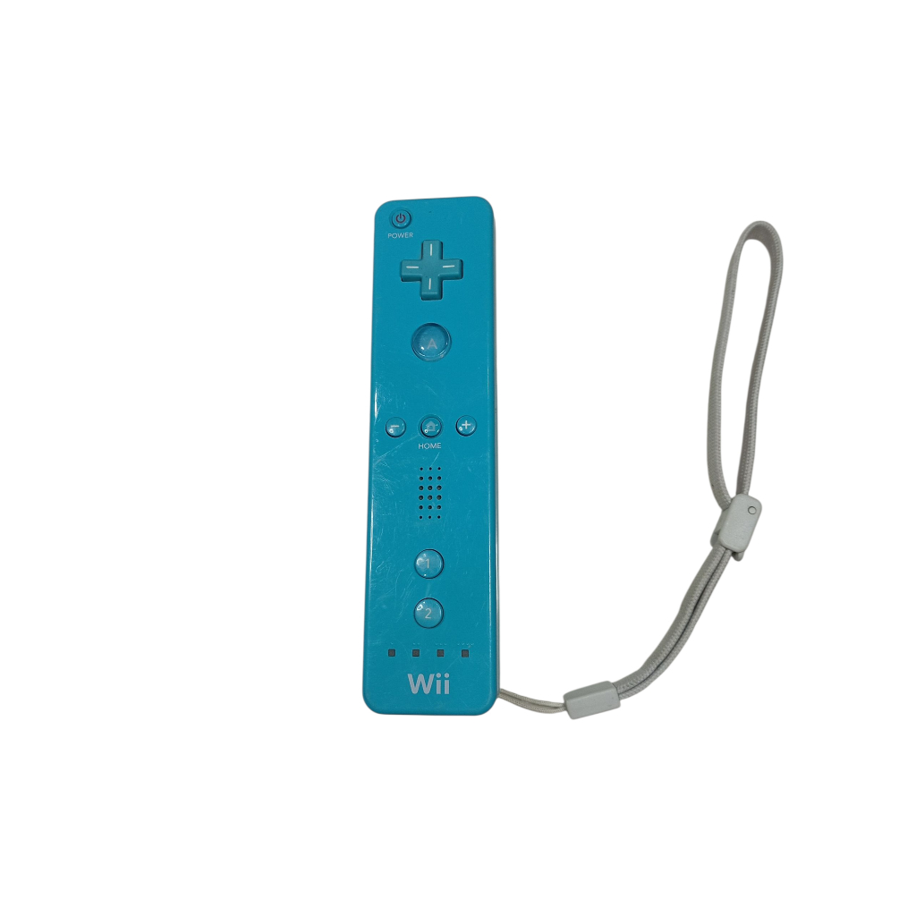 วีโมต Wiimote Nintendo Wii Remote Controller สีฟ้า ของแท้ พร้อมสายคล้อง ...