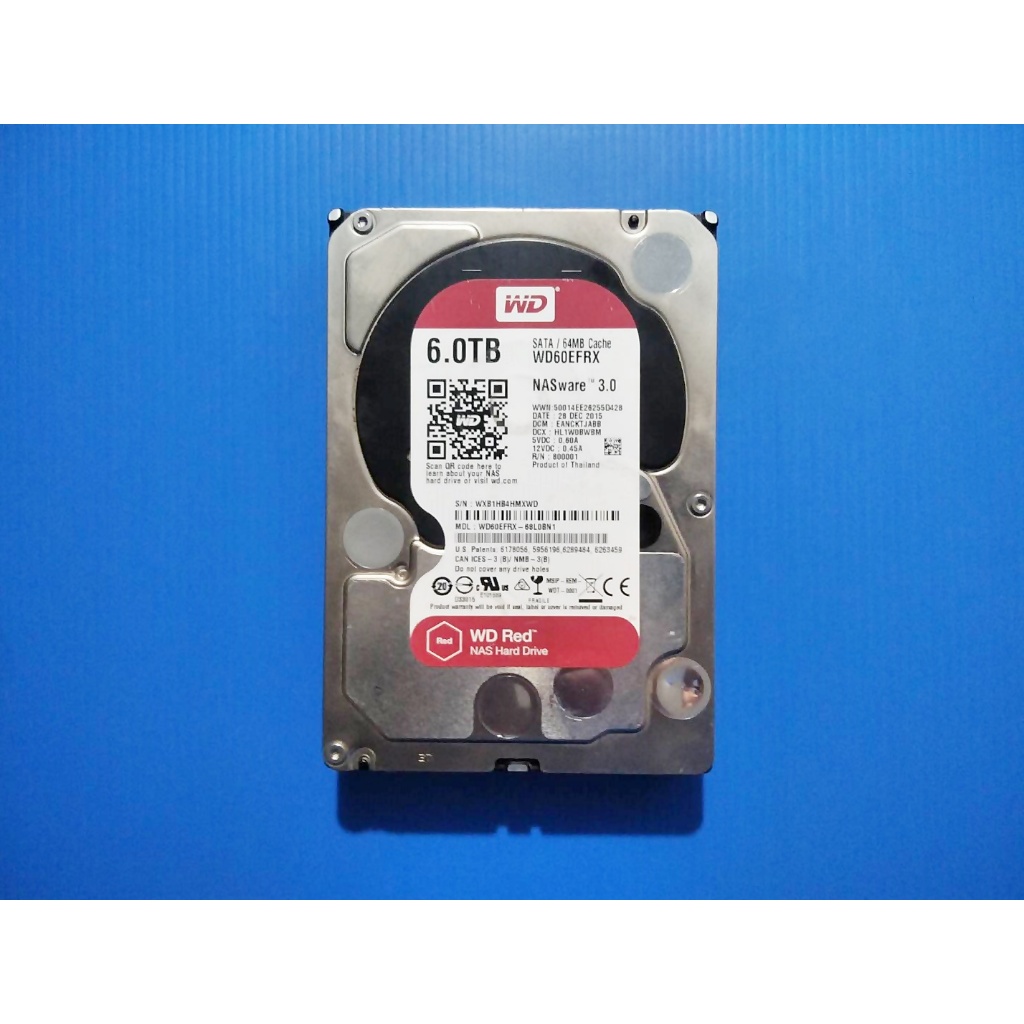 HDD WD RED 6TB ขนาด 3.5" 5700RPM ( WD60EFRX ) สินค้ามือสองรับประกัน 1 ...