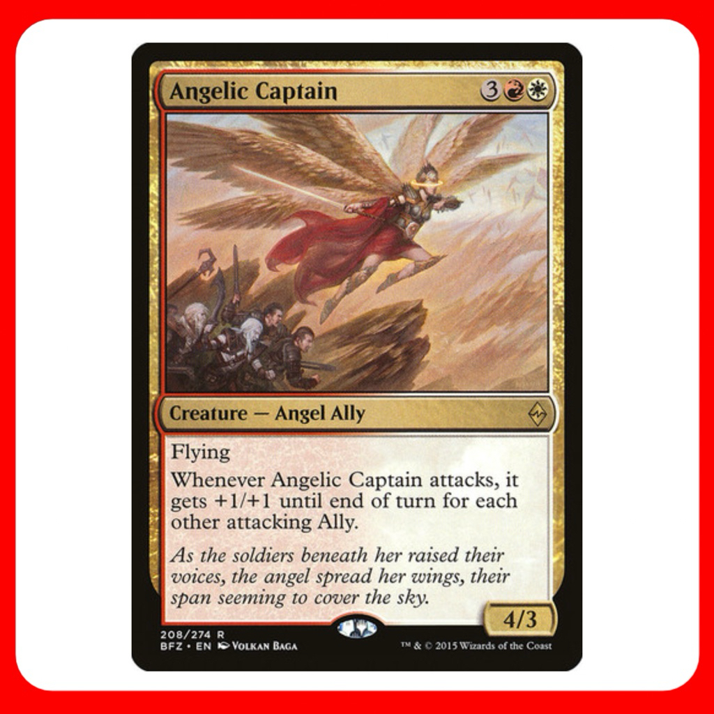 [MTG] Angelic Captain [BFZ] [MULTI] [RARE] [NORMAL] [ENG] (การ์ดเมจิค ...