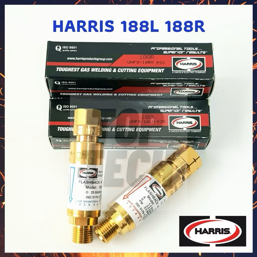 กับนไฟย้อน/กันย้อนลม-แก๊ส ติดเกจ์ HARRIS 188L 188R Flashback Arristors ...