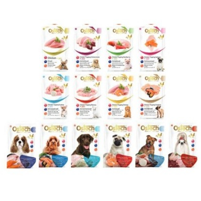 (ยกลัง) Ostech Pouch อาหารเปียกสำหรับสุนัข ขนาด 70 กรัม จำนวน 48ซอง. ...