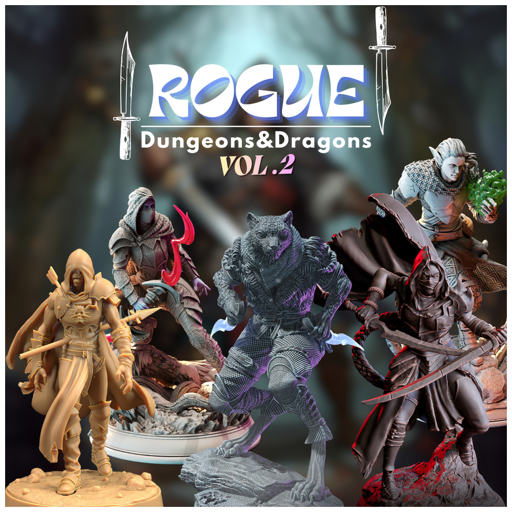 Dnd miniature Dungeon and dragons ROGUE CLASS [VOL.2] | Shopee Thailand