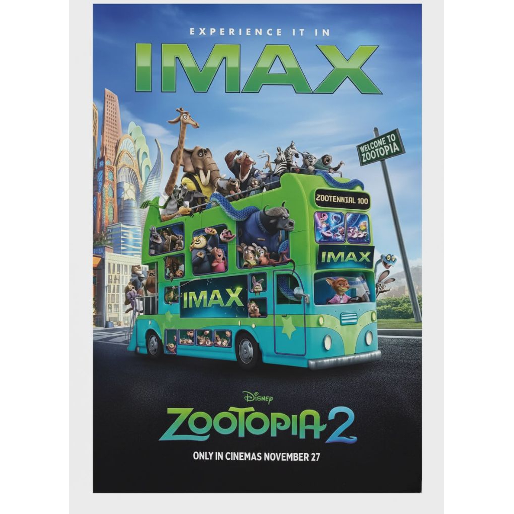 โปสเตอร์ IMAX Poster Zootopia 2 ซูโทเปีย 2 แท้ Major Cineplex โปสเตอร์ ...