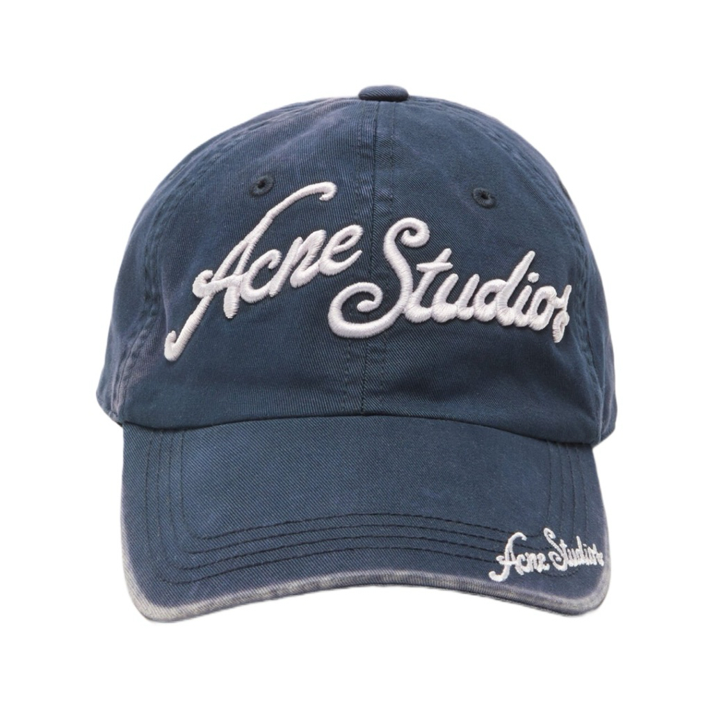 Acne Studios Logo Cap Deep Blue | Shopee Thailand