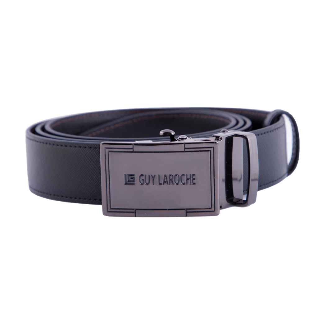 Guy Laroche เข็มขัดหนัง AUTO LOCK ผู้ชาย สีดำ รุ่น MGB0078AS6BL41 ...