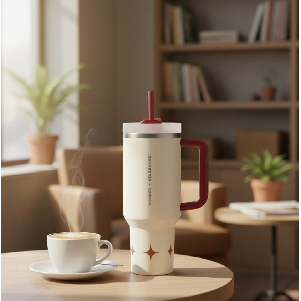 Starbucks Stainless Steel Cozy Luxury STANLEY Cold Cup 40oz. ทัมเบลอร์ ...