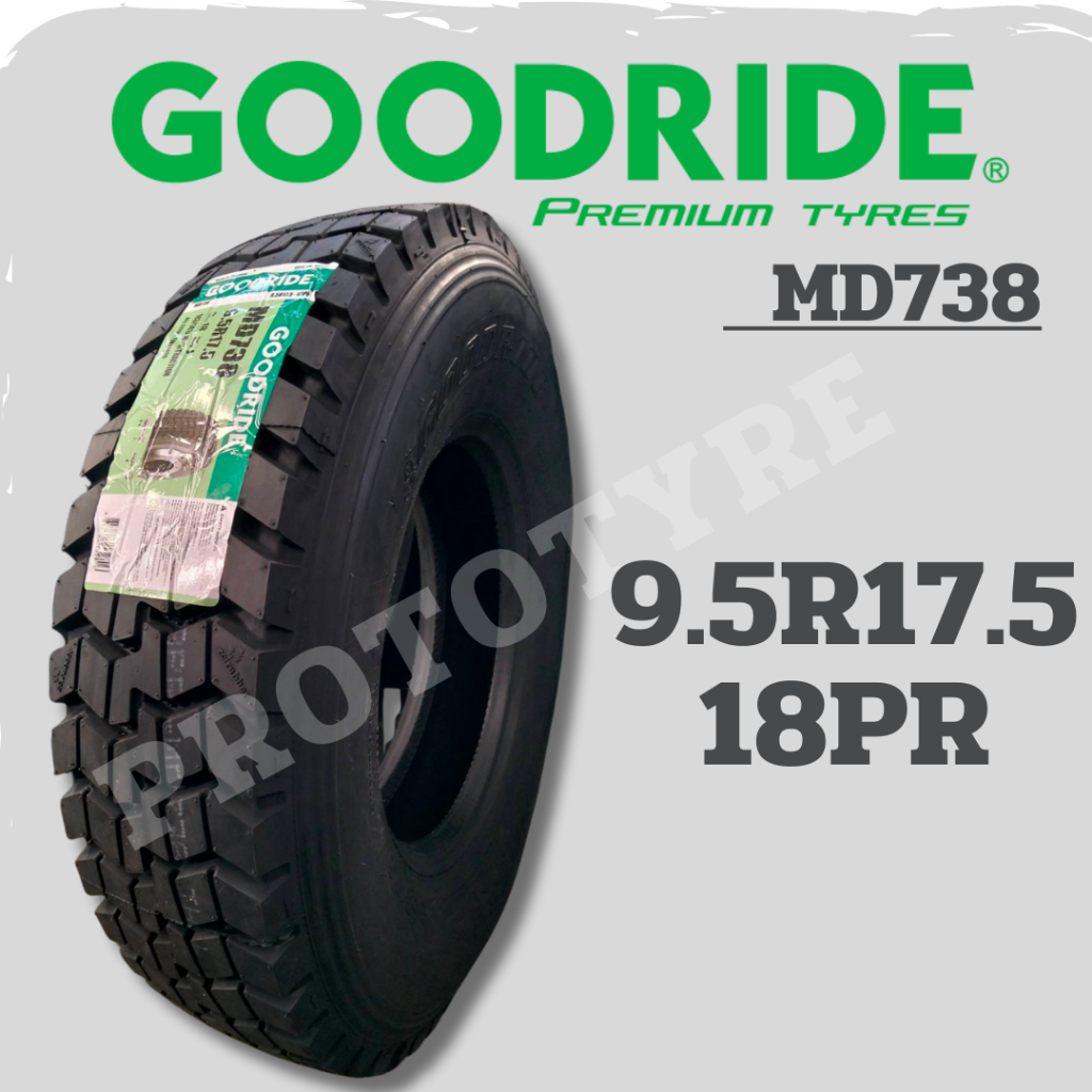 ยางรถบรรทุกเรเดียล 9.5R17.5 18PR ยี่ห้อ GOODRIDE รุ่น MD738 | Shopee ...