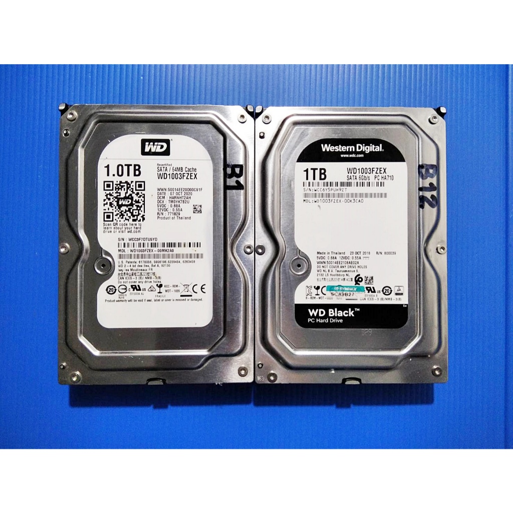 HDD WD BLACK 1TB ( ขนาด 3.5" 7200RPM SATA3 (WD1003FZEX) ใช้ได้กับคอม PC ...