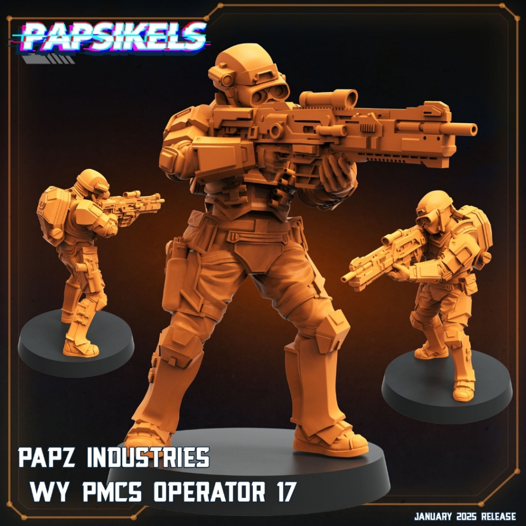 W-Y PMC Operator [17] - Vs Humans - Humanoid Human / 32mm scale 3D ...